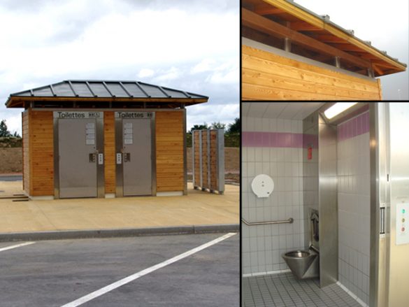 Construction des sanitaires publics sur autoroute A71 - ACA Architectes